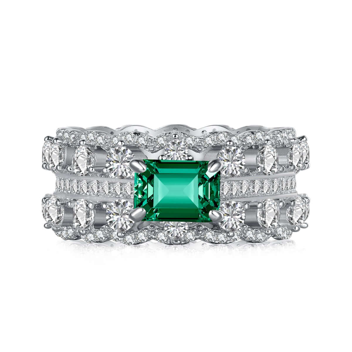The Marcela Ring – Sterling Silver Emerald Diamond-Free Ring | VH ...